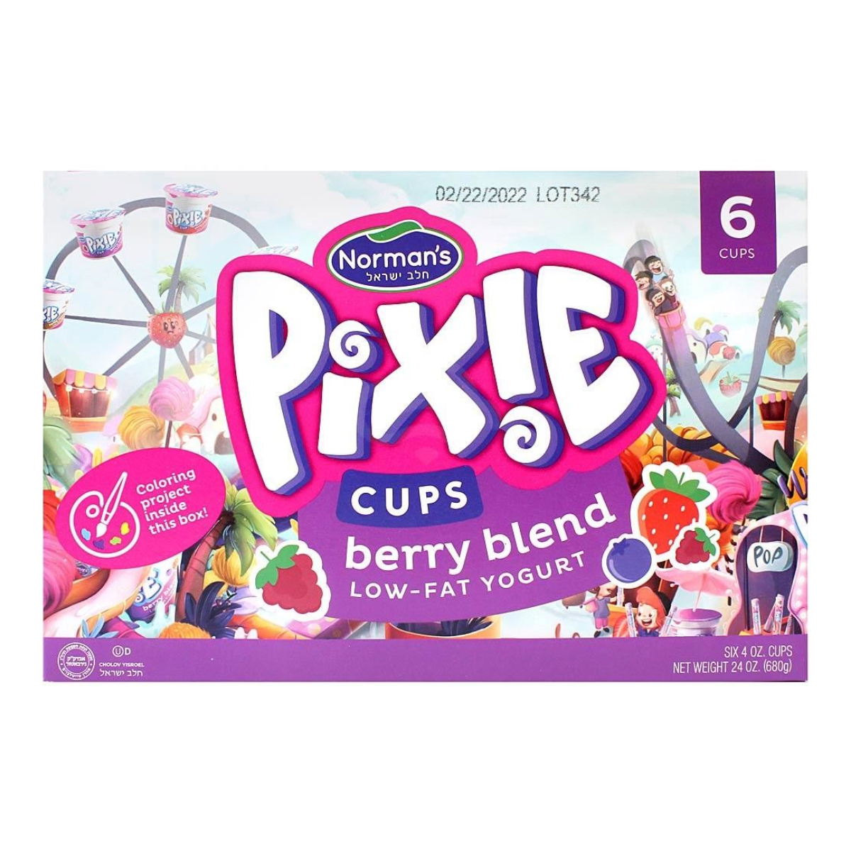 Order Norman's Pixie Cups Strawberry Lowfat Yogurt 6 ct online | Holon Kosher Foods | Best ...