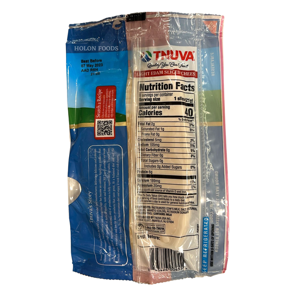 Buy Tnuva Edam Light Sliced Cheese 6 oz | Holon Kosher Foods | Imported ...