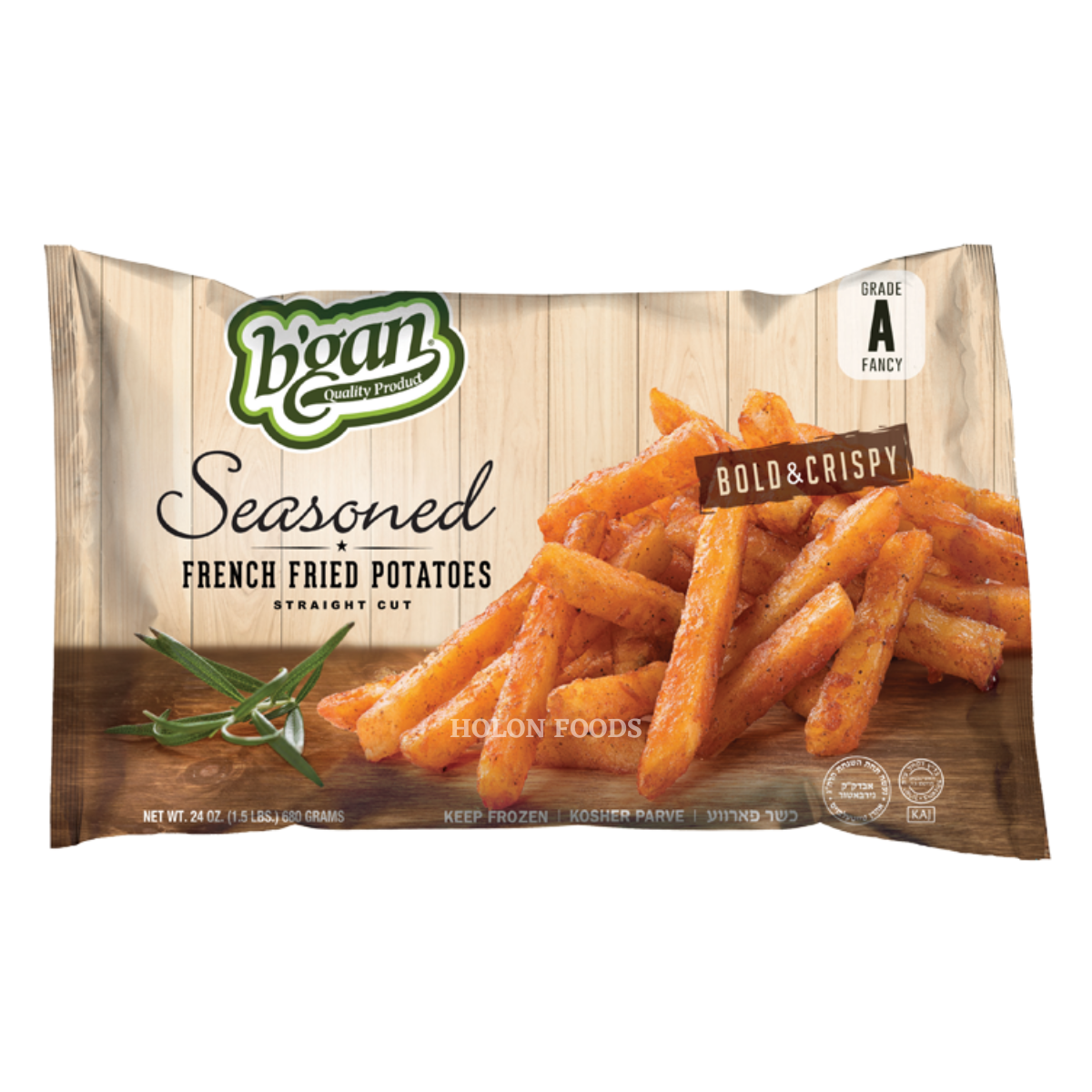 Order B'gan Seasoned French Fries 24 oz online | Holon Kosher Foods ...