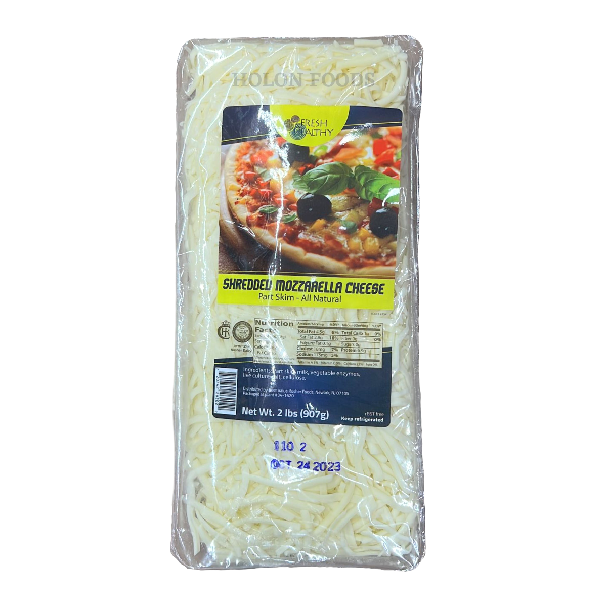Shop Fresh & Healthy Shredded Mozzarella Cheese 32 oz | Holon Kosher ...