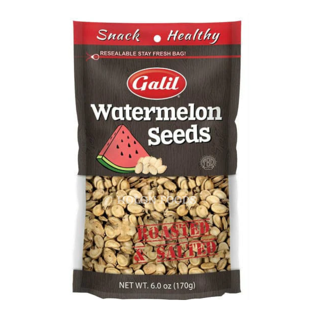 Shop Galil Watermelon Seeds Roasted & Salted 6 oz | Holon Kosher Foods ...