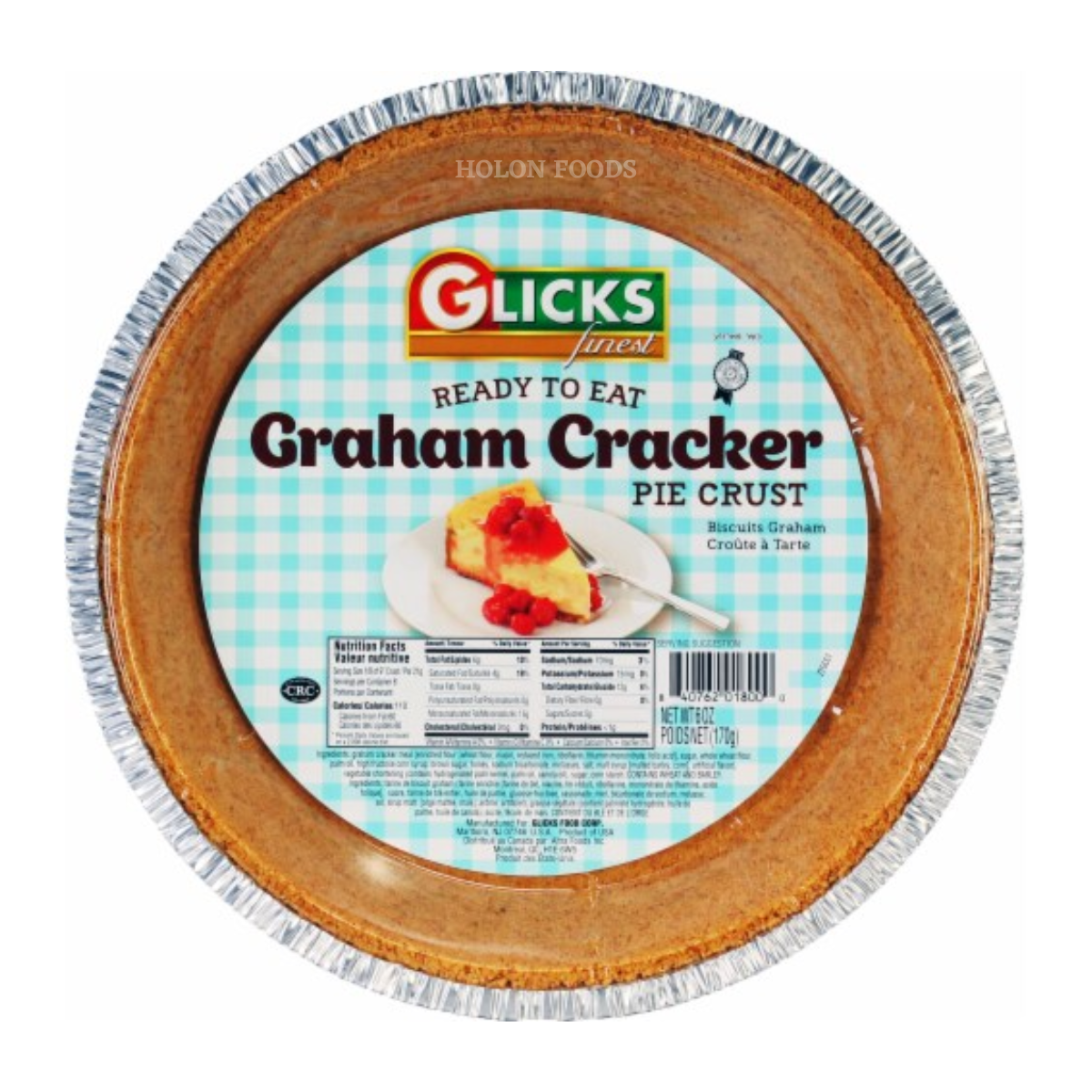 Shop Glicks Graham Cracker Pie Crust 6 oz | Holon Kosher Foods | Online ...