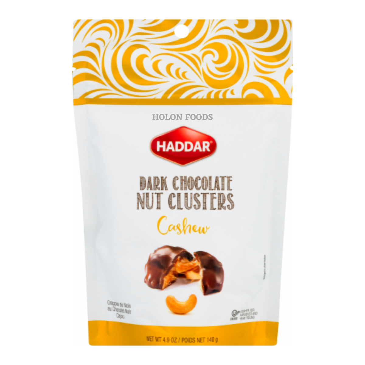Buy Haddar Cashew Dark Chocolate Nut Clusters 4.9 oz | Holon Kosher ...