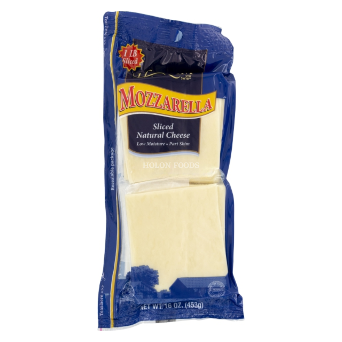 Order Haolam Deli Sliced Mozzarella Cheese 1 lb online | Holon Kosher ...