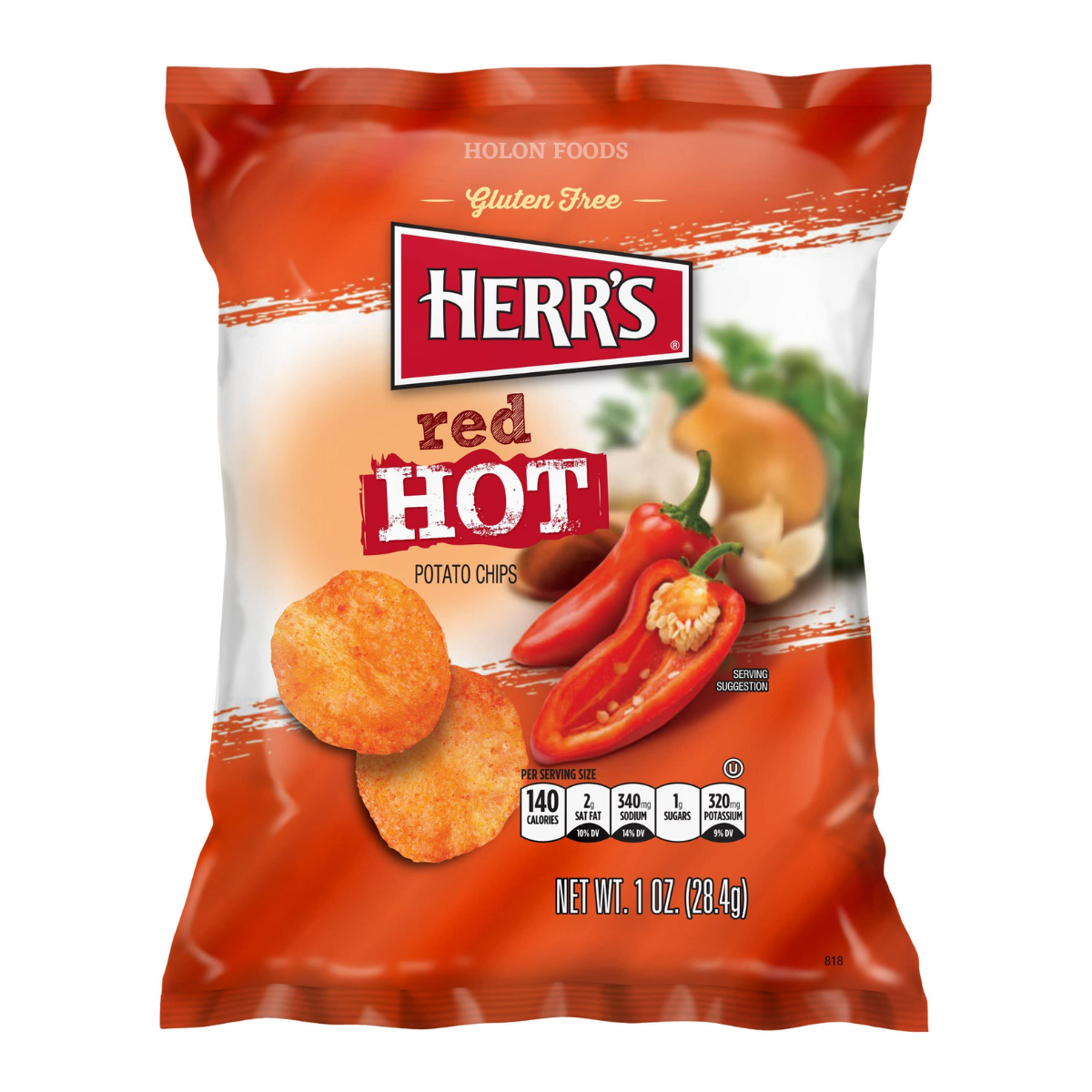 Buy Herr's Potato Chips Red Hot 1 oz | Holon Kosher Foods | Imported ...