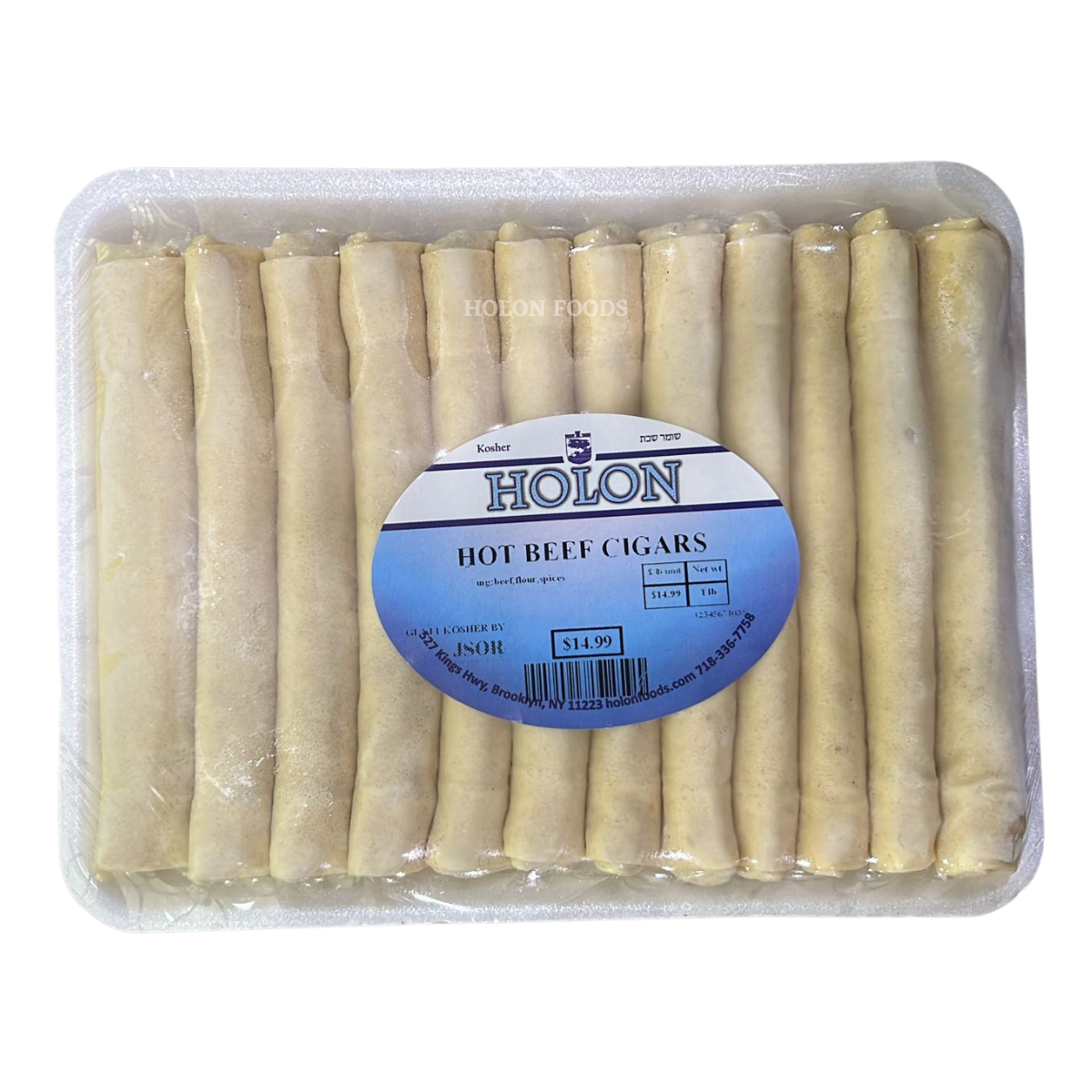 Shop Holon Frozen Hot Beef Cigars 16 oz | Holon Kosher Foods | Online ...