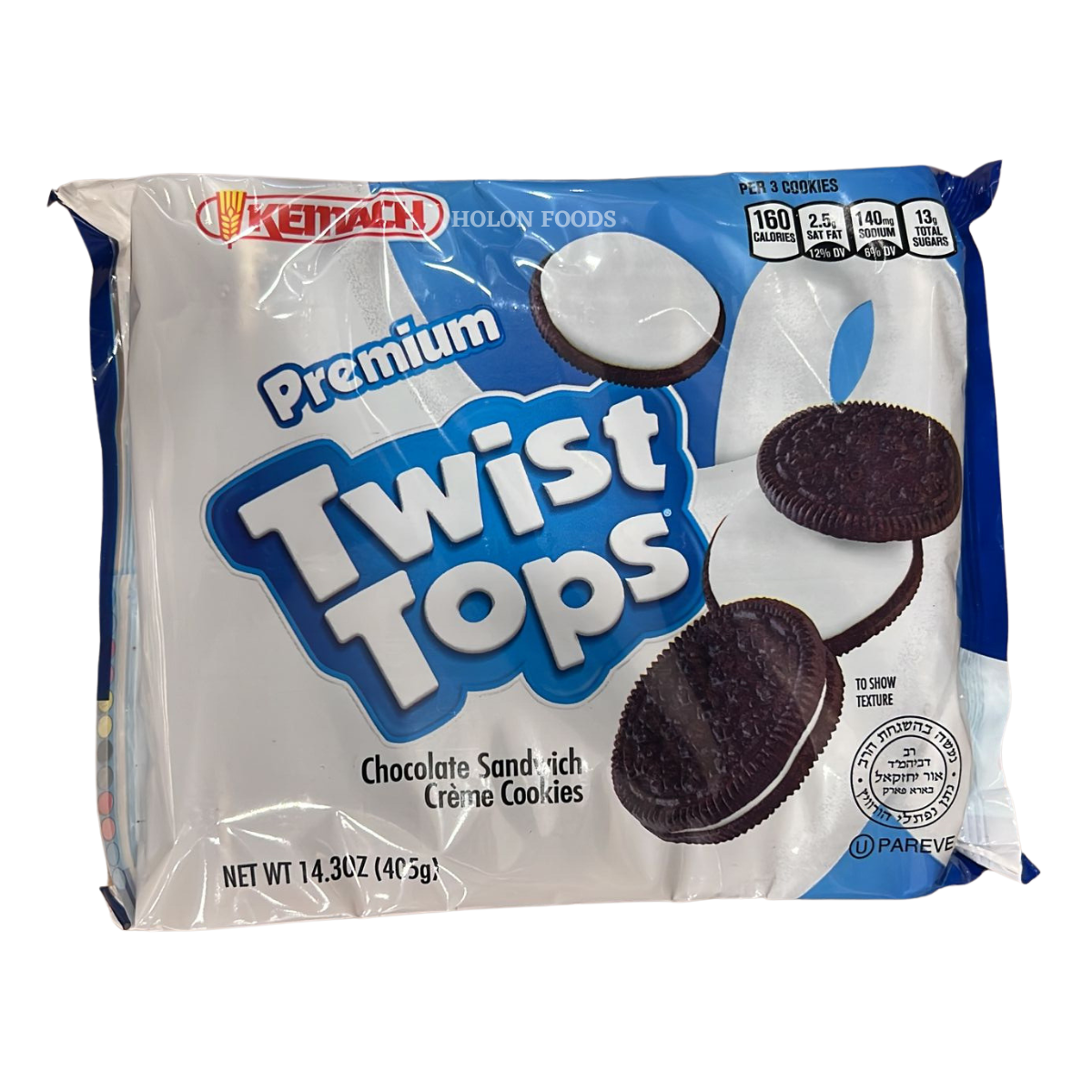 Shop Kemach Premium Twist Tops Chocolate Sandwich Cookies 14.3 oz ...