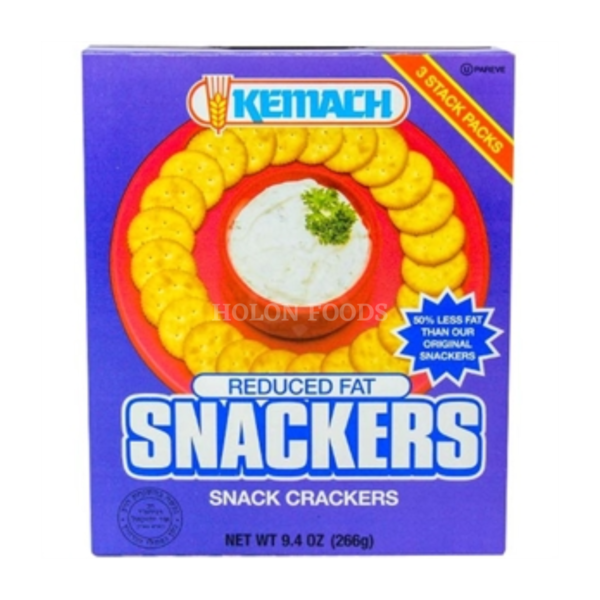 Shop Kemach Reduced Fat Snacker Crackers 9.4 oz | Holon Kosher Foods ...