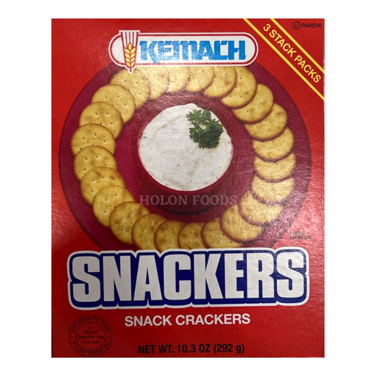Buy Kemach Snackers Crackers 10.3 oz | Holon Kosher Foods | Imported ...