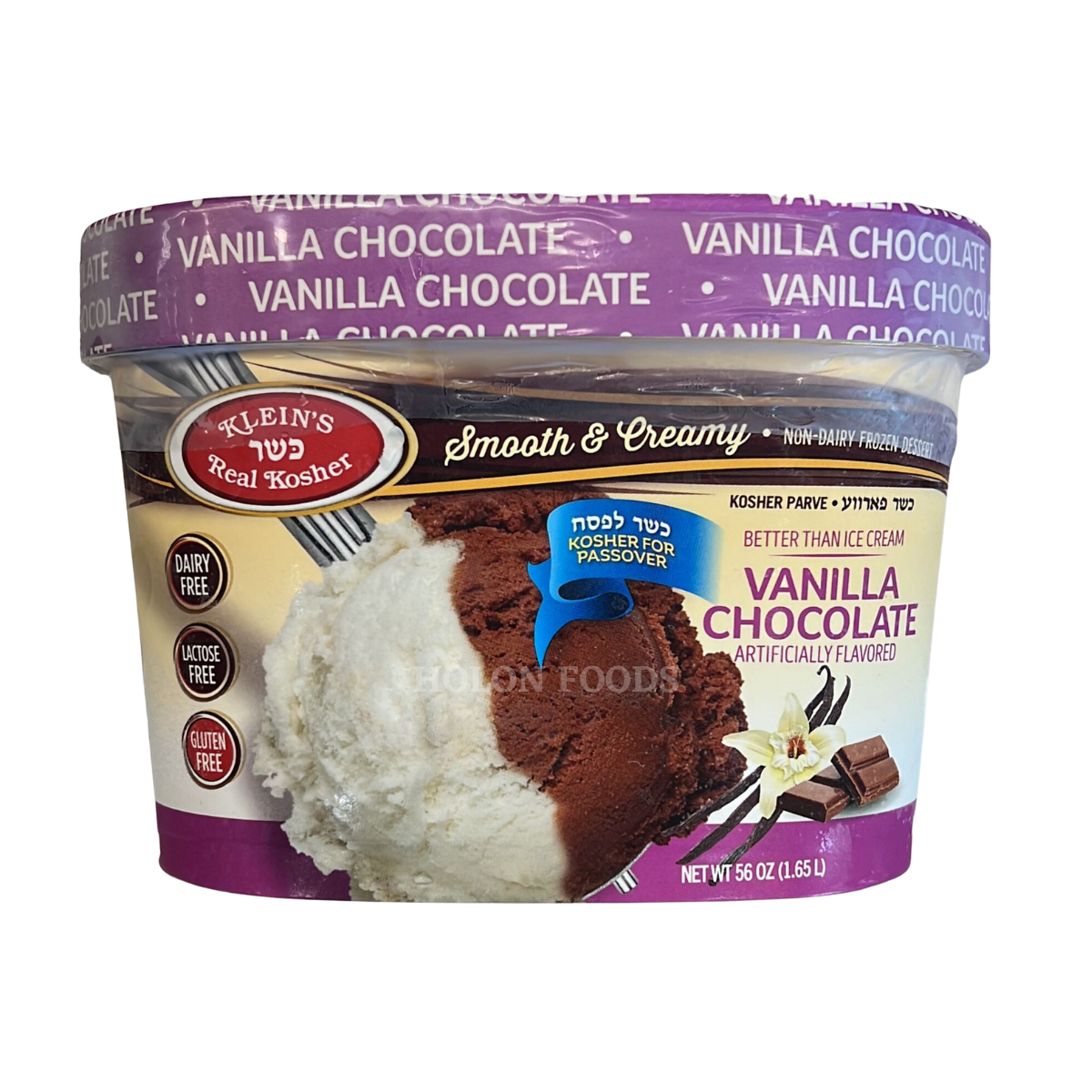 Buy Klein's Vanilla Chocolate Ice Cream 56 oz | Holon Kosher Foods ...