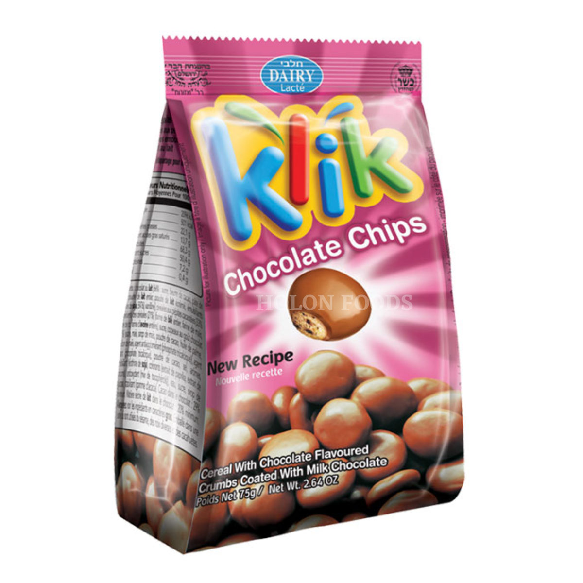 Shop Klik Chocolate Chips 2.64 oz | Holon Kosher Foods | Online Kosher ...