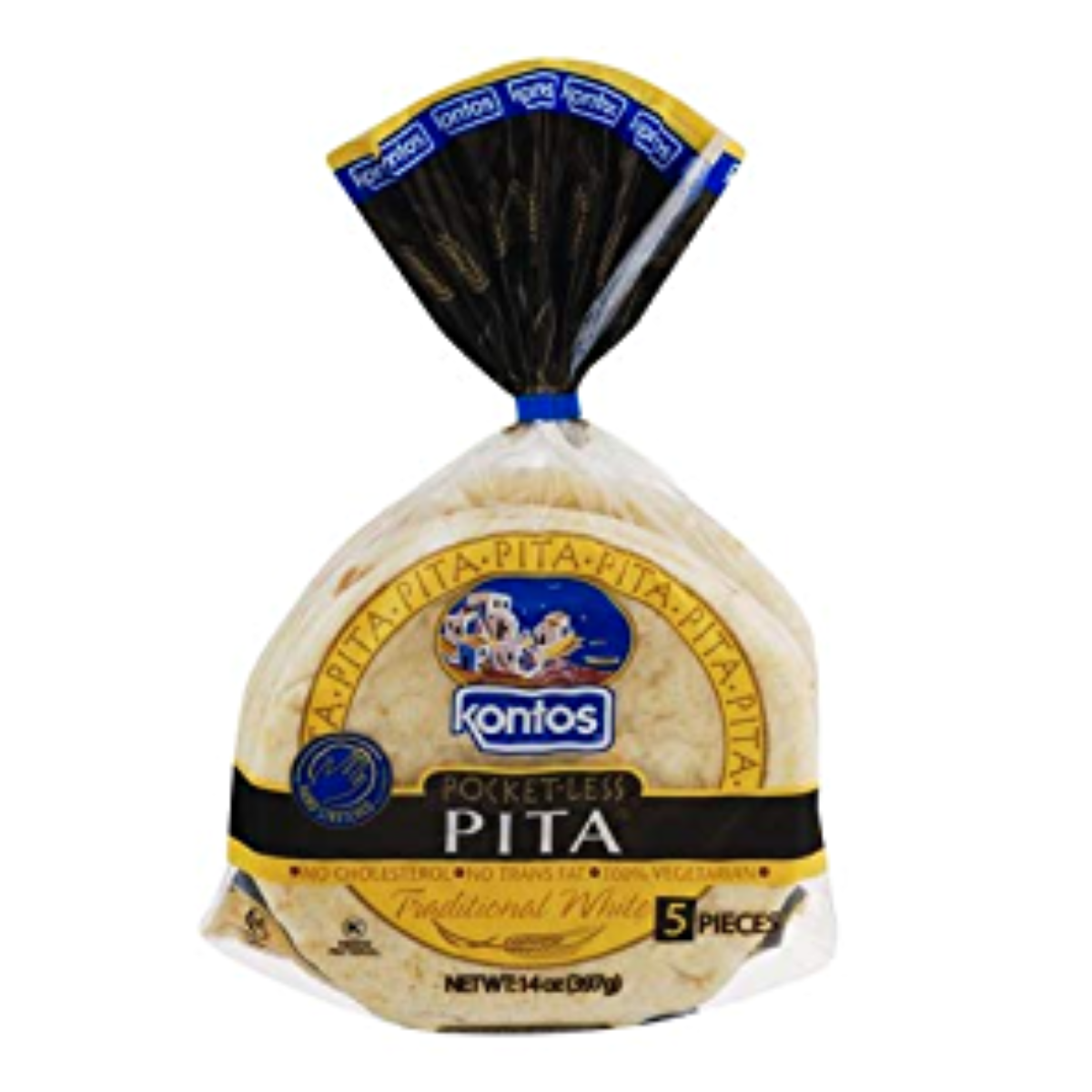 Shop Kontos Pocket-Less Pita 14 oz | Holon Kosher Foods | Online Kosher ...