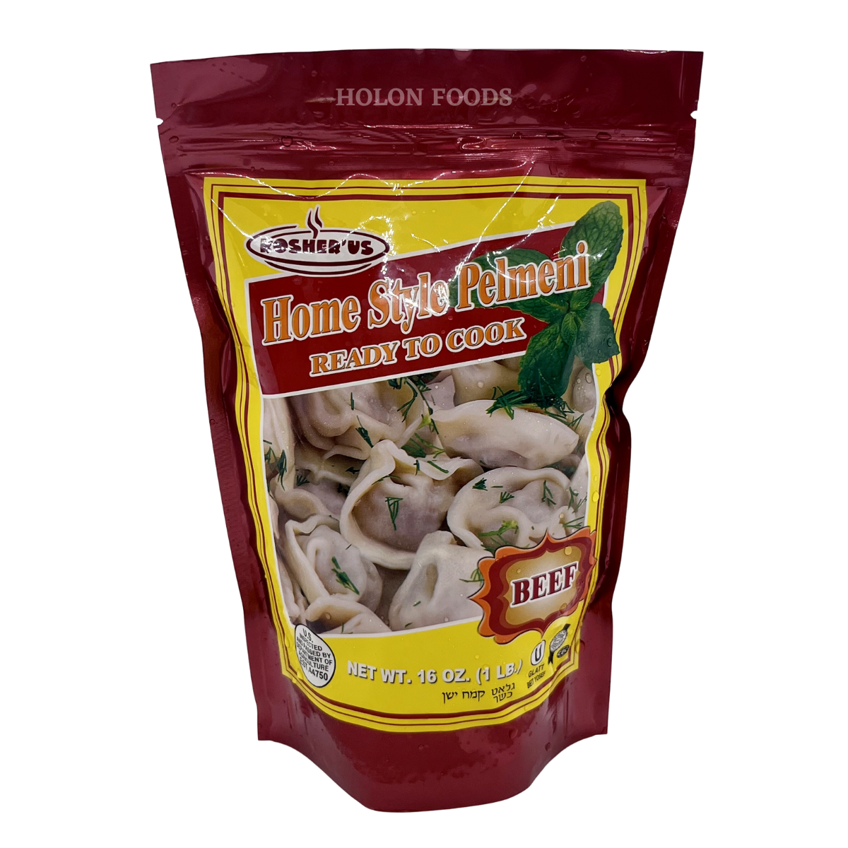 Buy Kosher' Us Homestyle Pelmeni Beef 16 oz | Holon Kosher Foods ...