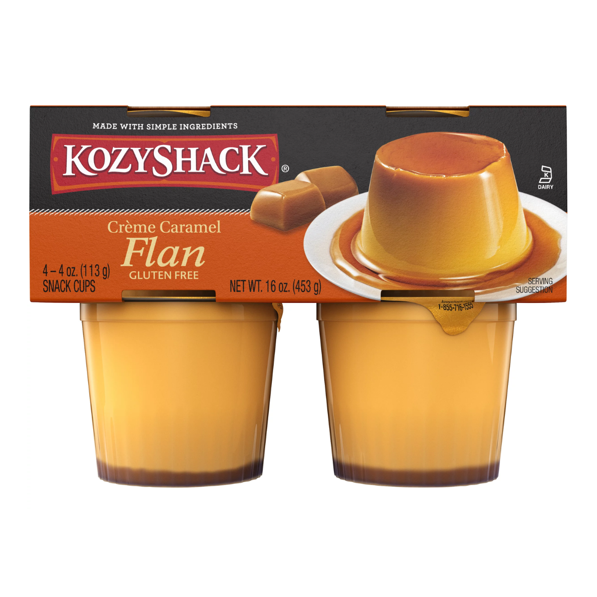Order Kozy Shack Crème Caramel Flan 4 ct online | Holon Kosher Foods ...