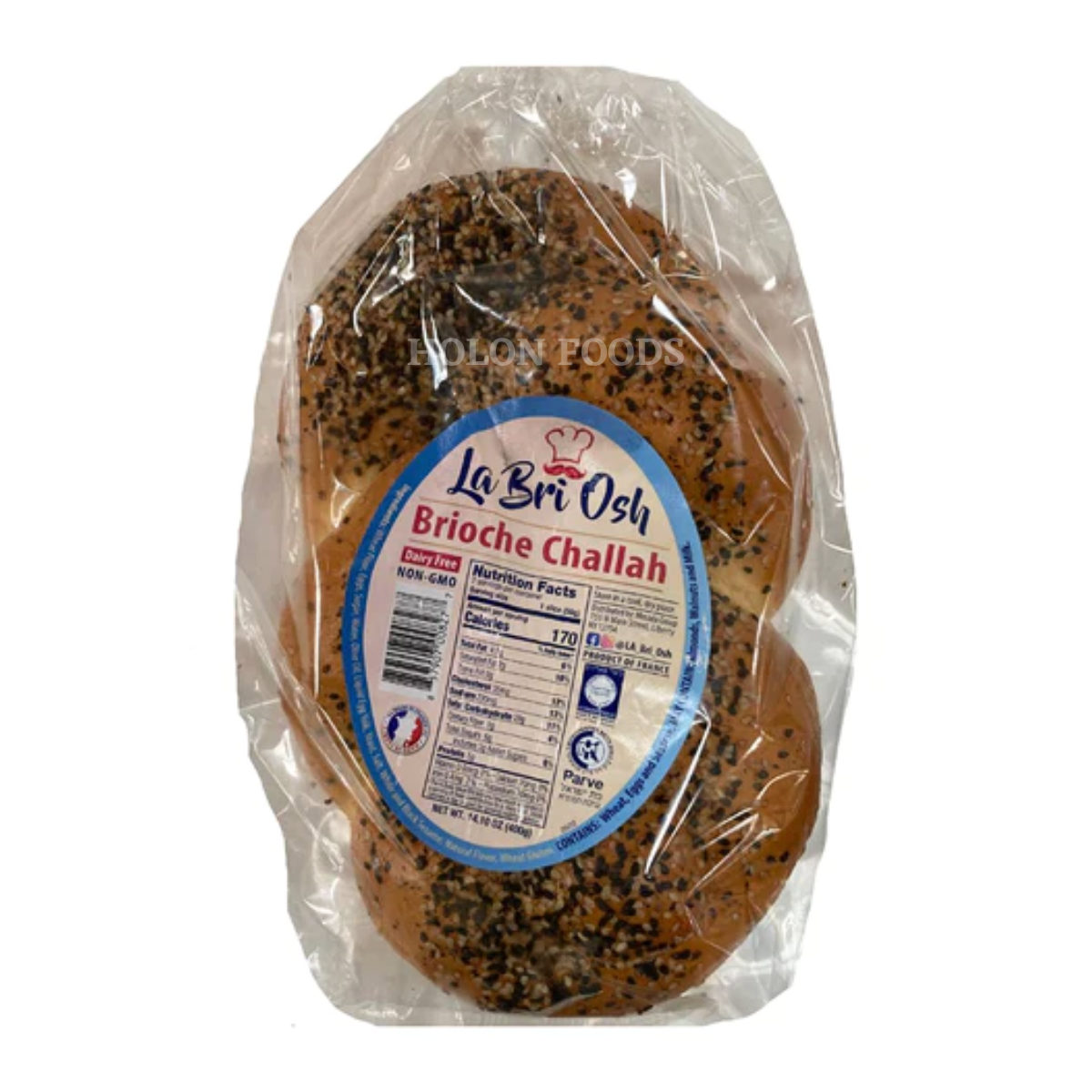 Shop La Bri Osh Brioche Sesame Challah 14.10 oz | Holon Kosher Foods ...