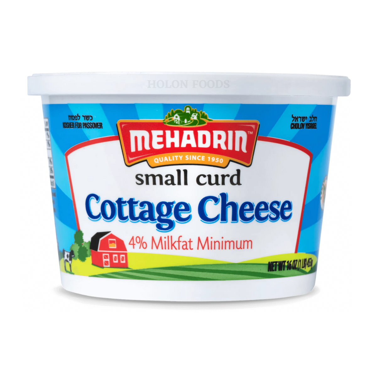 Shop Mehadrin Small Curd Cottage Cheese 4% Milk Fat 16 oz | Holon ...