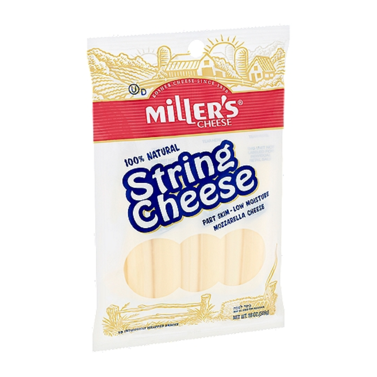 Shop Miller's String Cheese 18 ct | Holon Kosher Foods | Online Kosher ...