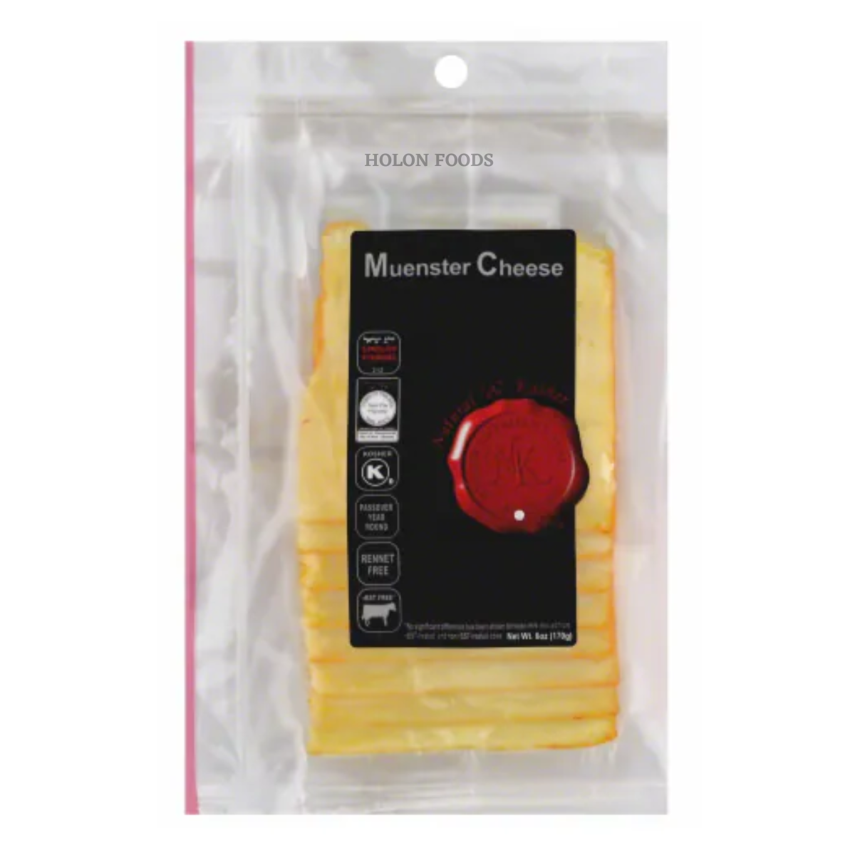 Order Natural & Kosher Sliced Muenster Cheese 6 oz online | Holon ...