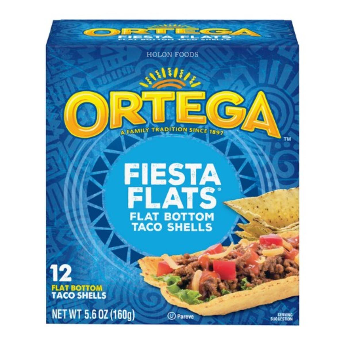 Shop Ortega Fiesta Flats Taco Shells 12 ct | Holon Kosher Foods ...