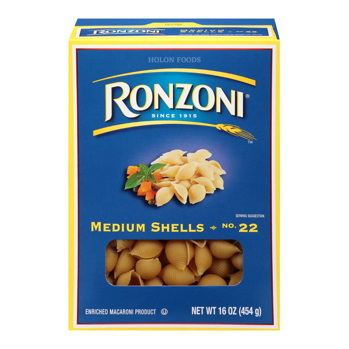 Buy Ronzoni Medium Shells 16 oz | Holon Kosher Foods | Israeli Candy ...