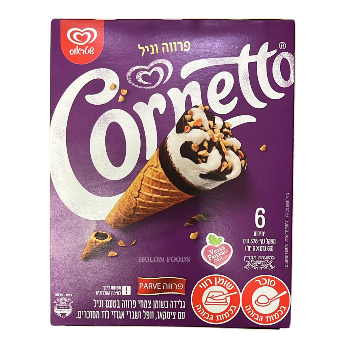 Shop Strauss Cornetto Cones 6 ct | Holon Kosher Foods | Online Kosher ...