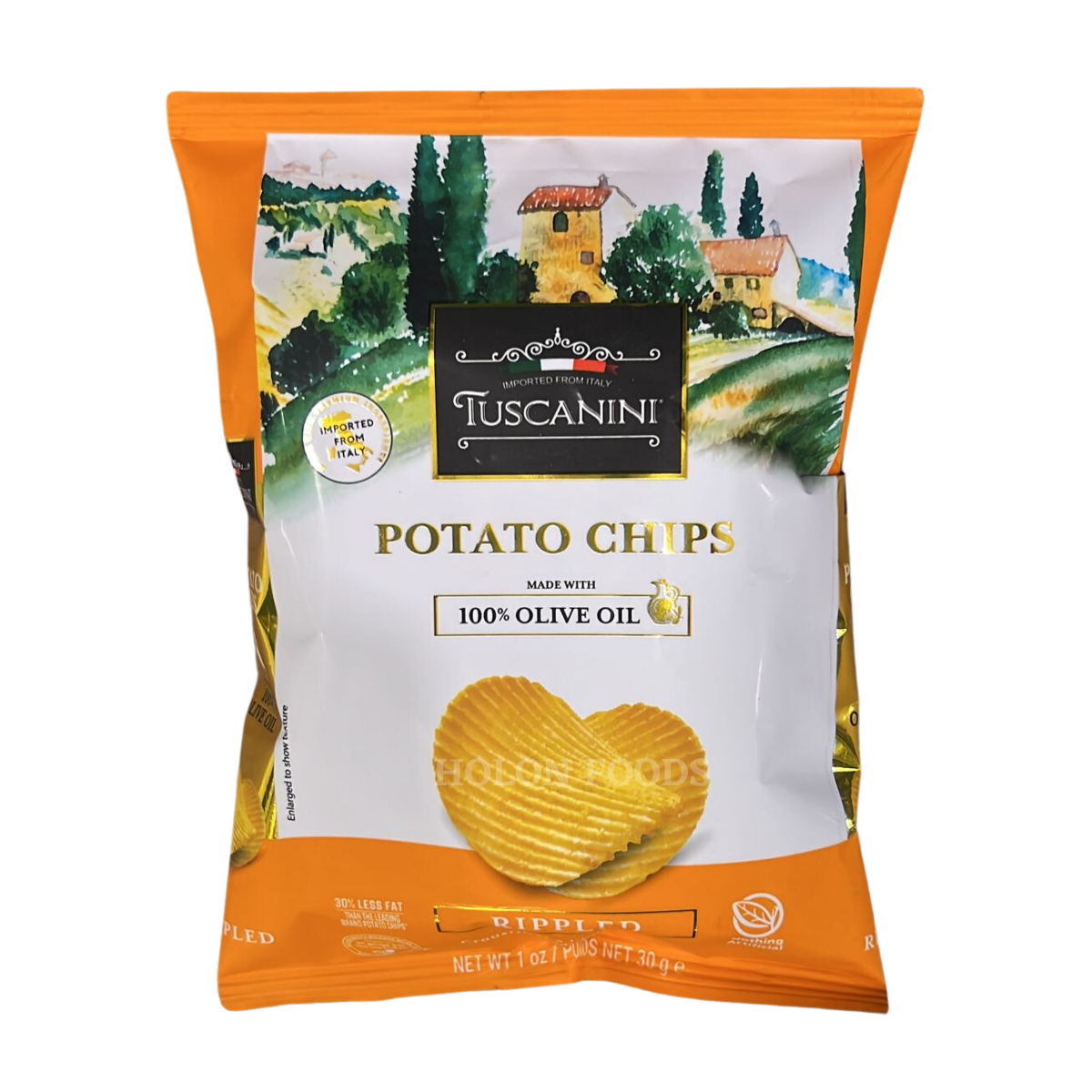 Buy Tuscanini Rippled Potato Chips With Olive Oil 1 oz | Holon Kosher ...