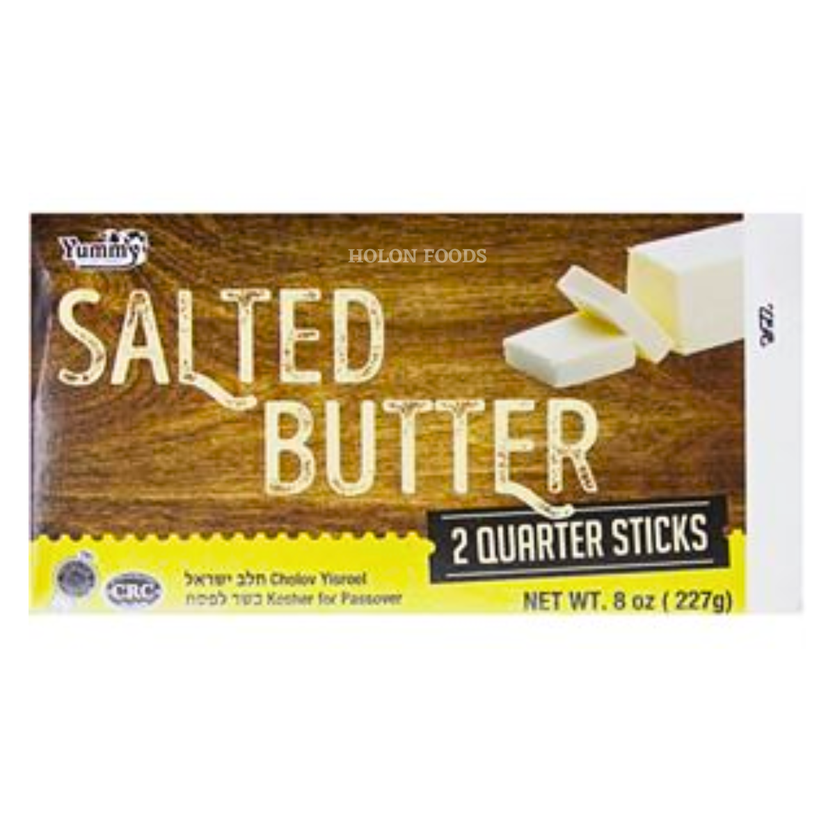 Shop Yummy Salted Butter Quarter Sticks 8 oz | Holon Kosher Foods ...