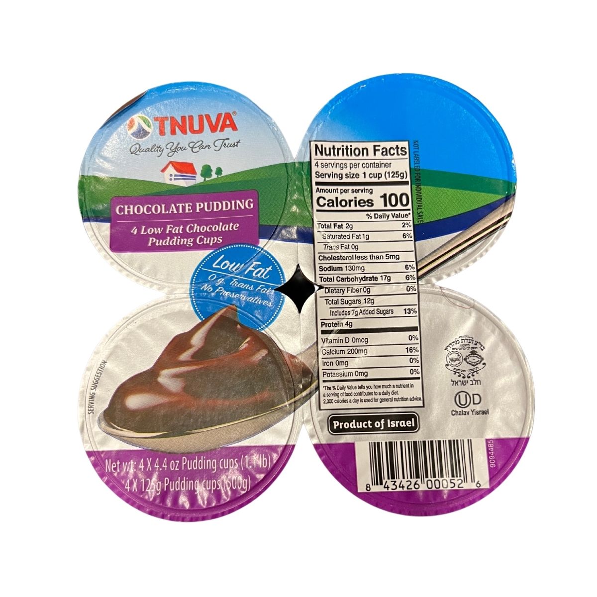 Shop Tnuva Chocolate Pudding 4-Pack | Holon Kosher Foods | Online ...