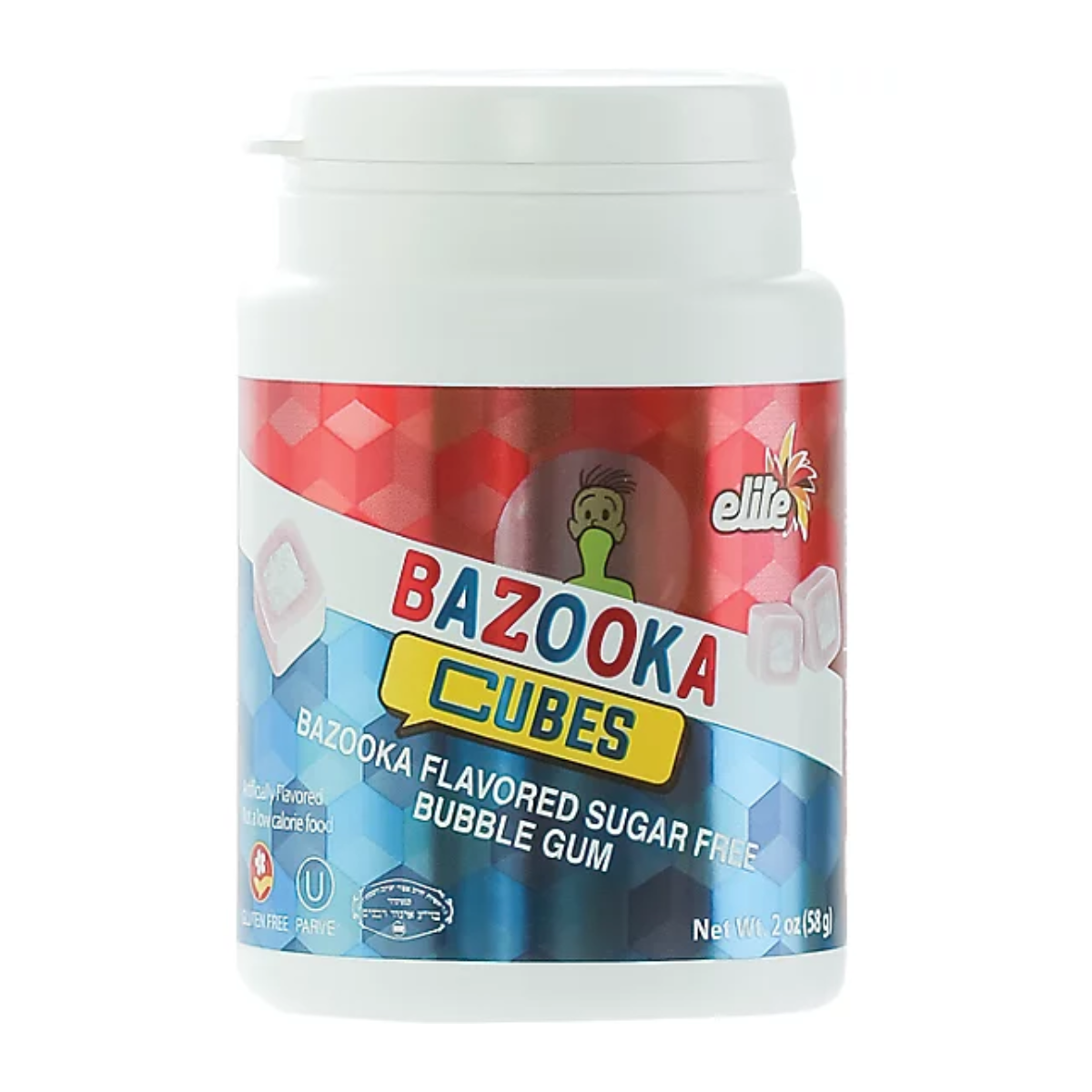 Buy Elite Bazooka Cubes Sugar Free Bubble Gum 2 oz | Holon Kosher Foods ...