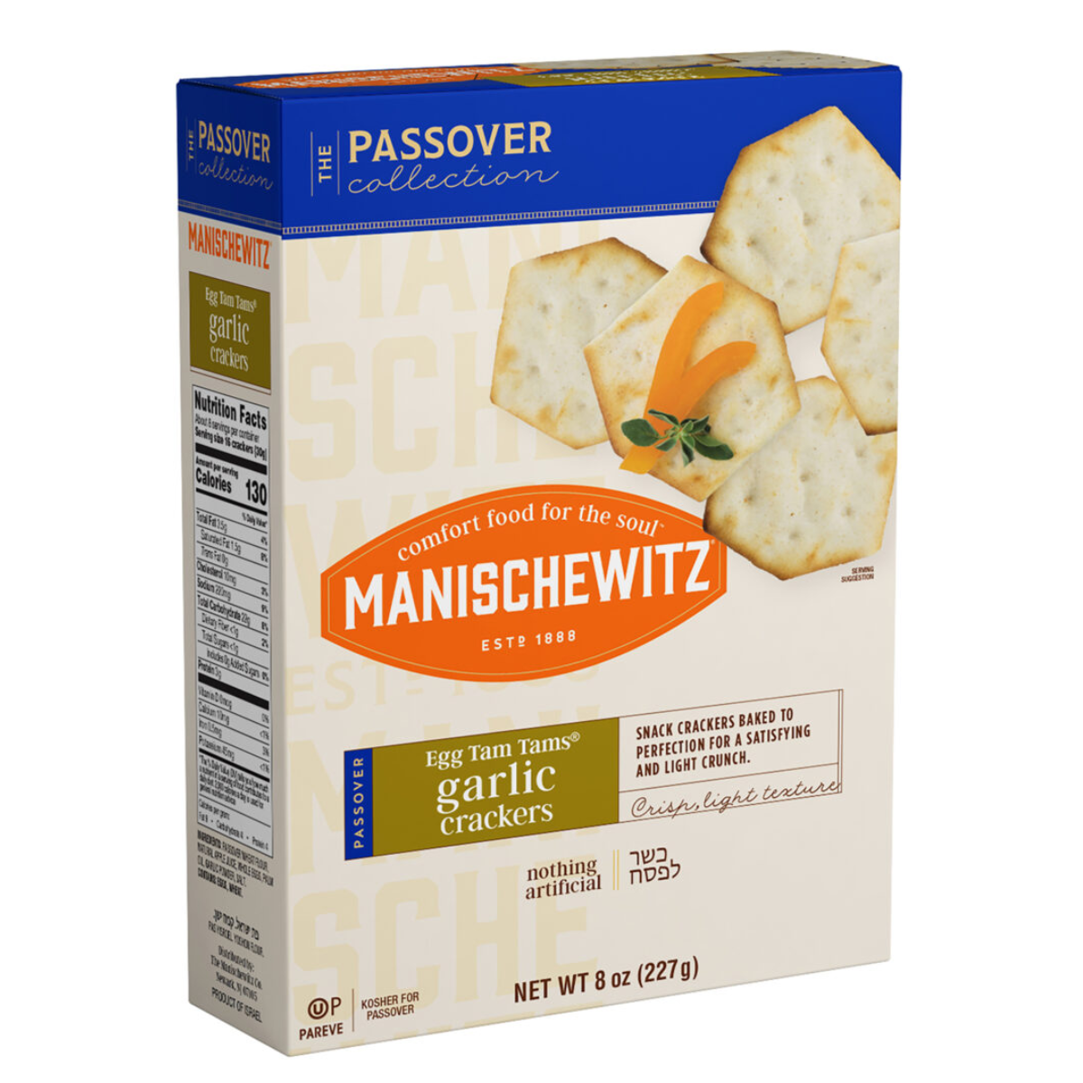 Buy Manischewitz Garlic Tam Tam Crackers 8 oz | Holon Kosher Foods ...